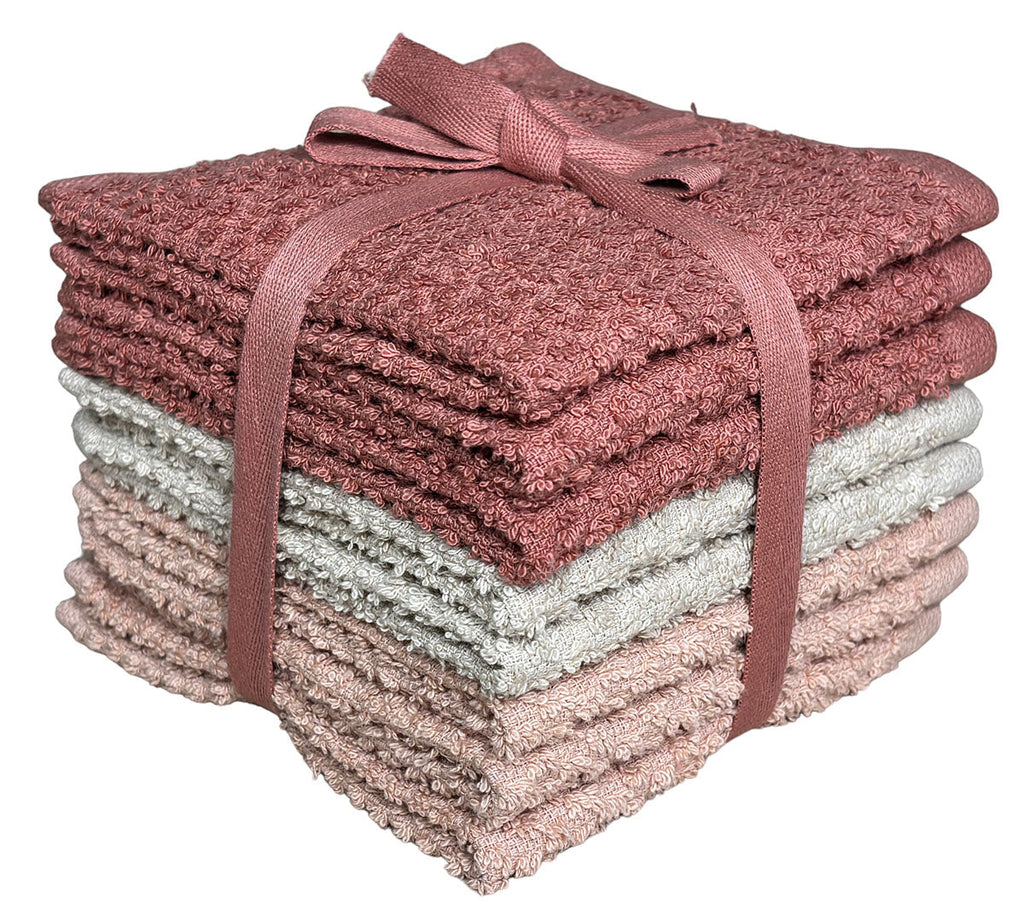 Washcloths Set of 8 - Popcorn Weave Wash Cloth Designed to Exfoliate Y ...